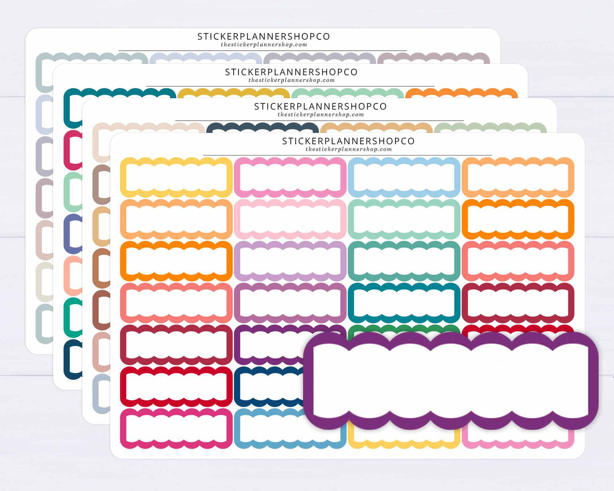 Scallop Labels – The Sticker Planner Shop