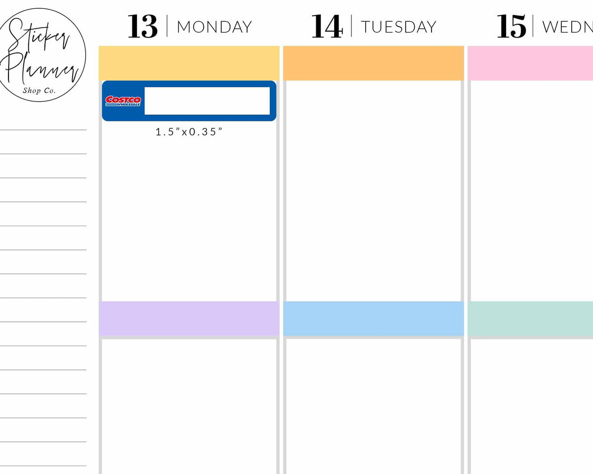 Costco Label Planner Stickers – The Sticker Planner Shop