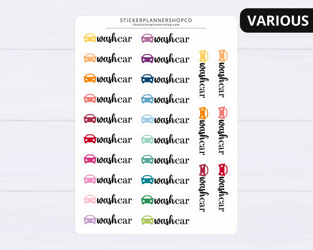 Wash Car Stickers – The Sticker Planner Shop