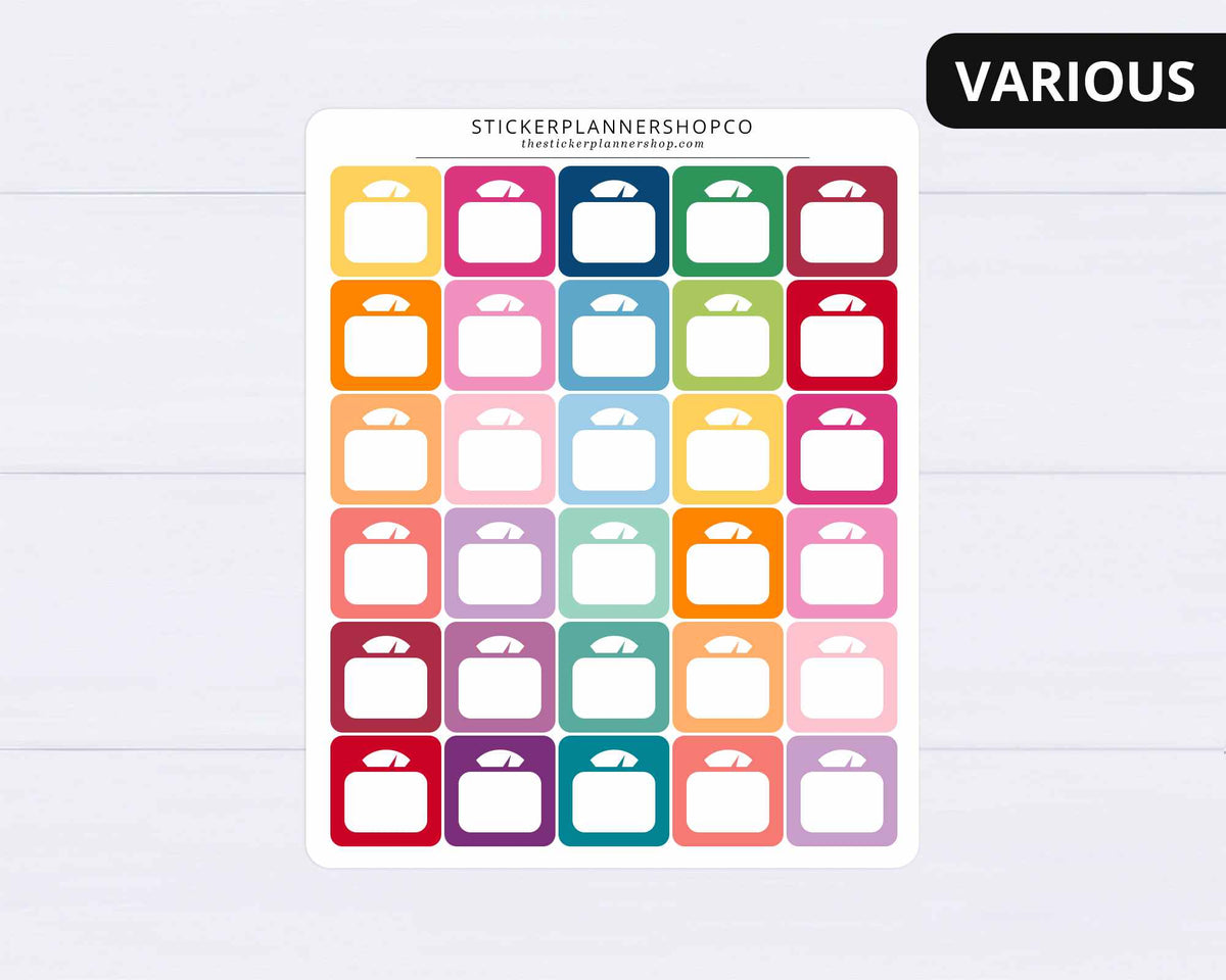 Weight Scale Tracker Stickers – The Sticker Planner Shop