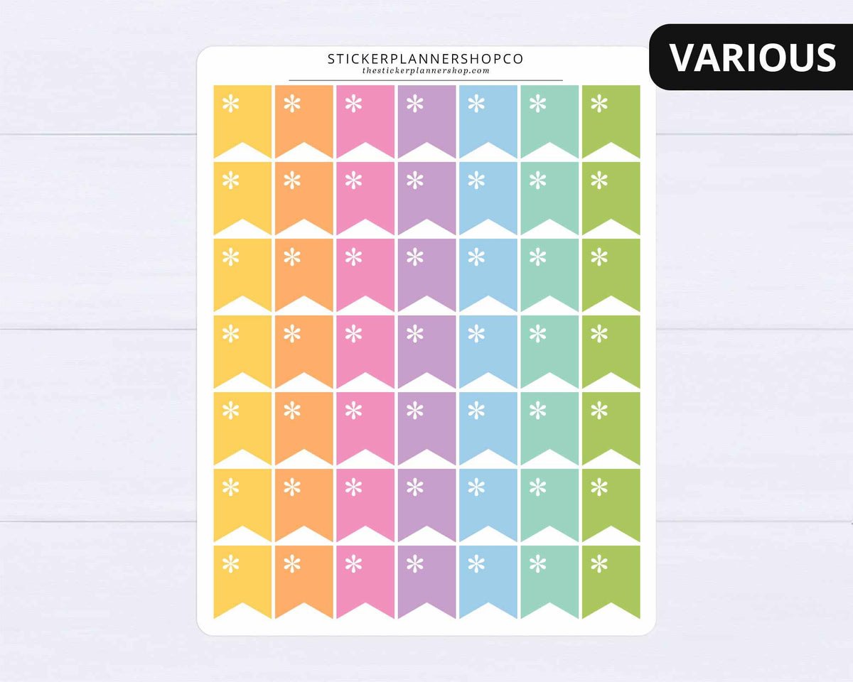 Asterisk Flag Page Stickers – The Sticker Planner Shop