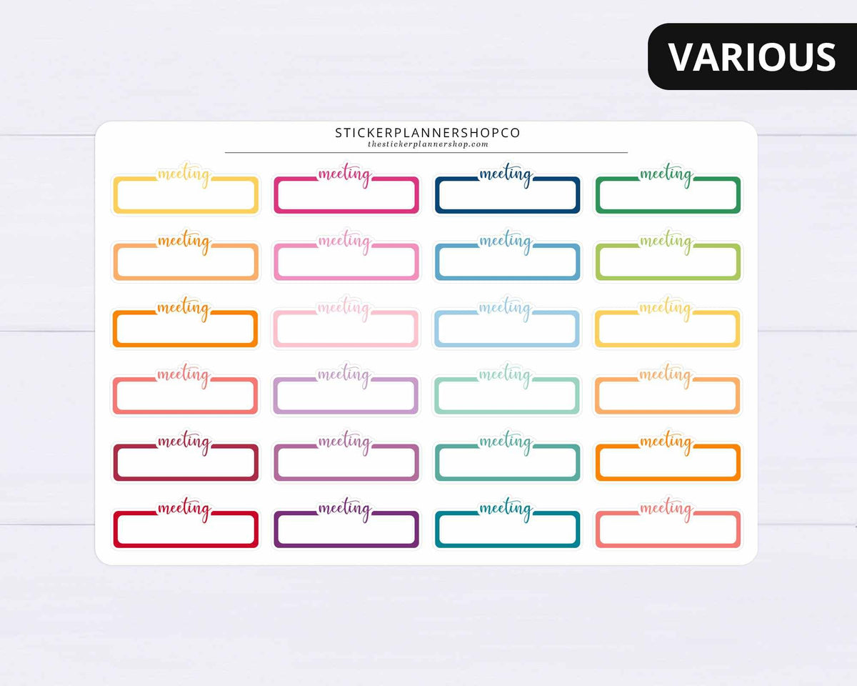 Meeting Label Stickers – The Sticker Planner Shop