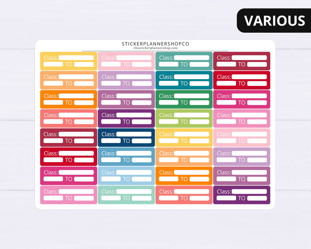 Class Schedule Planner Sticker – The Sticker Planner Shop