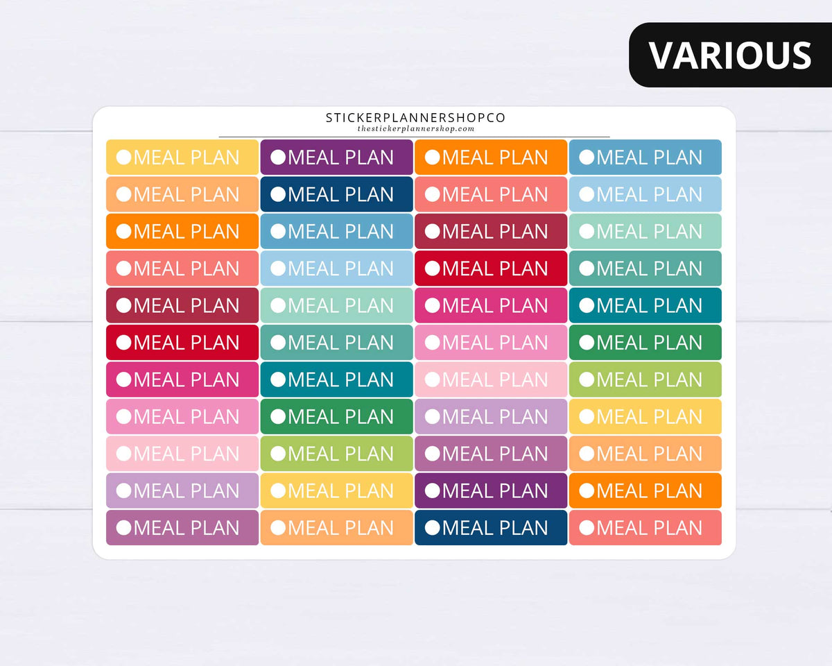 Meal Plan Planner Stickers – The Sticker Planner Shop