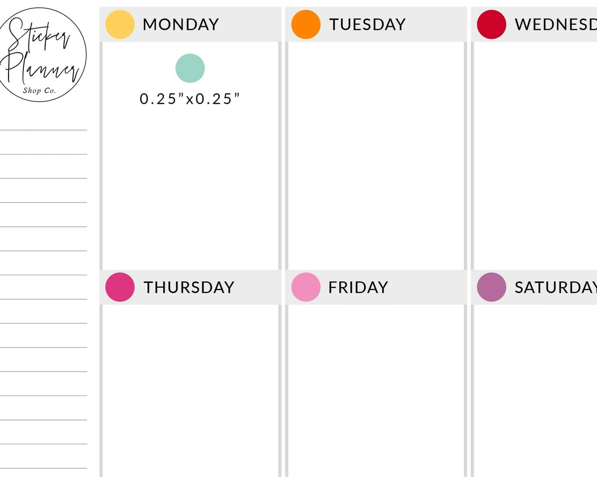 Transparent Small Dot Planner Stickers – The Sticker Planner Shop